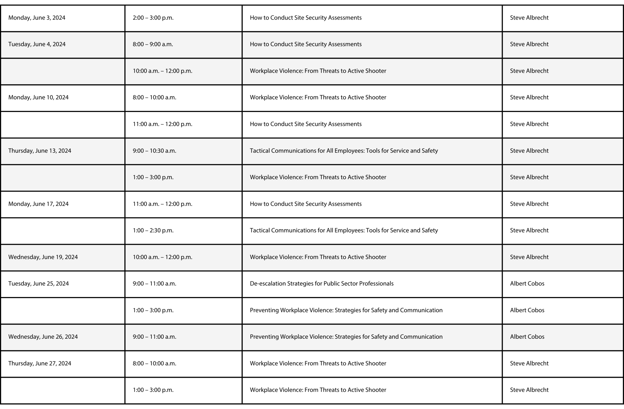 SB 553: Workplace Violence Prevention Plan Training - California JPIA